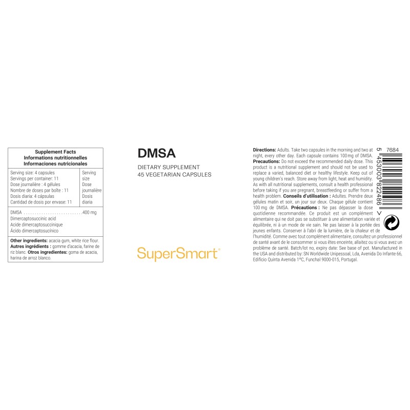 DMSA 100 mg 45 cps - pentru eliminarea metalelor grele din organism